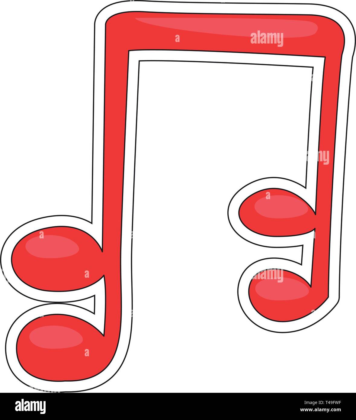 Isolated comic musical note Stock Vector Image & Art - Alamy