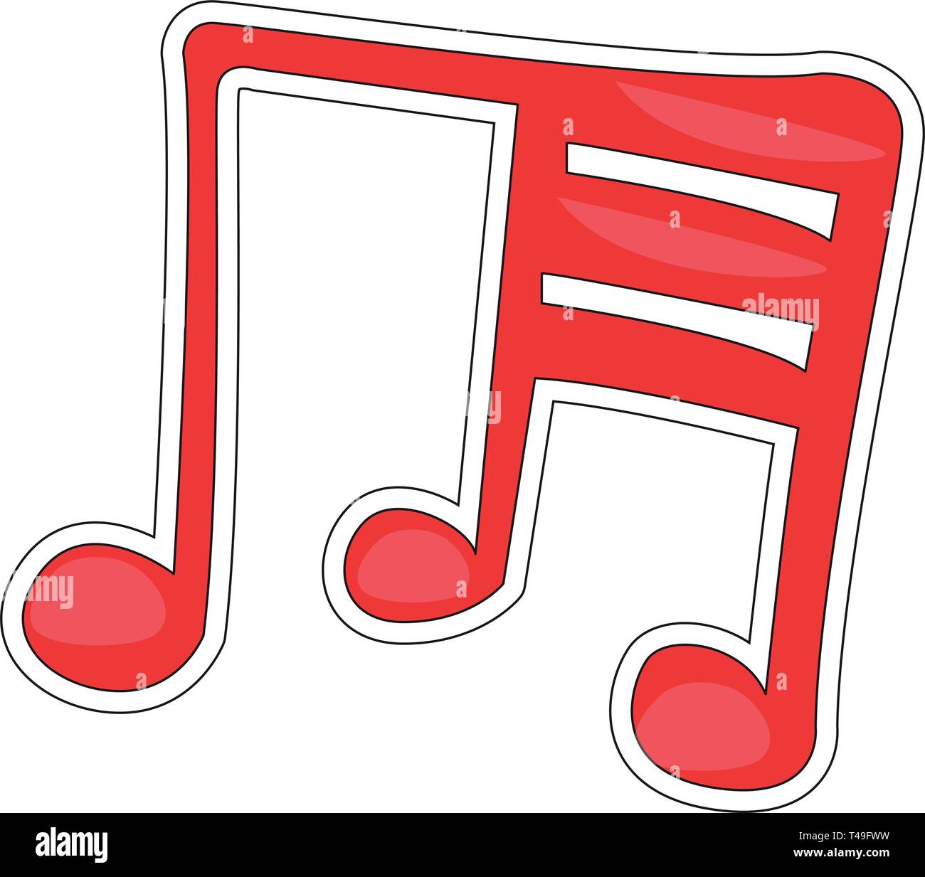 Isolated comic musical note Stock Vector Image & Art - Alamy