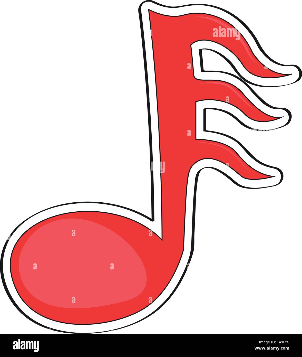 Isolated comic sixty-fourth note Stock Vector Image & Art - Alamy