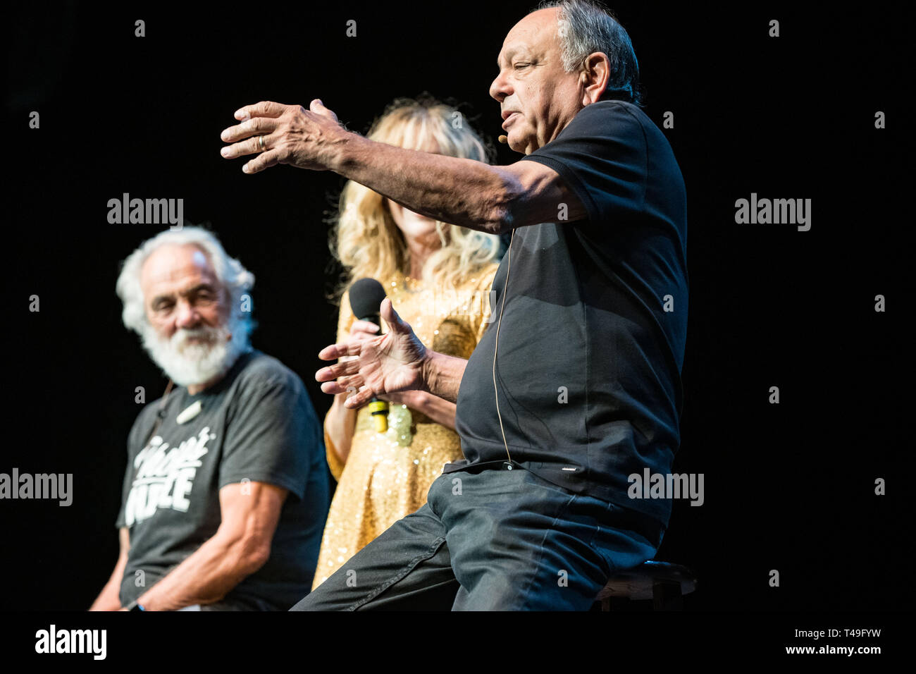 Stoner comedians Cheech and Chong with Shelby Chong performing at the ...