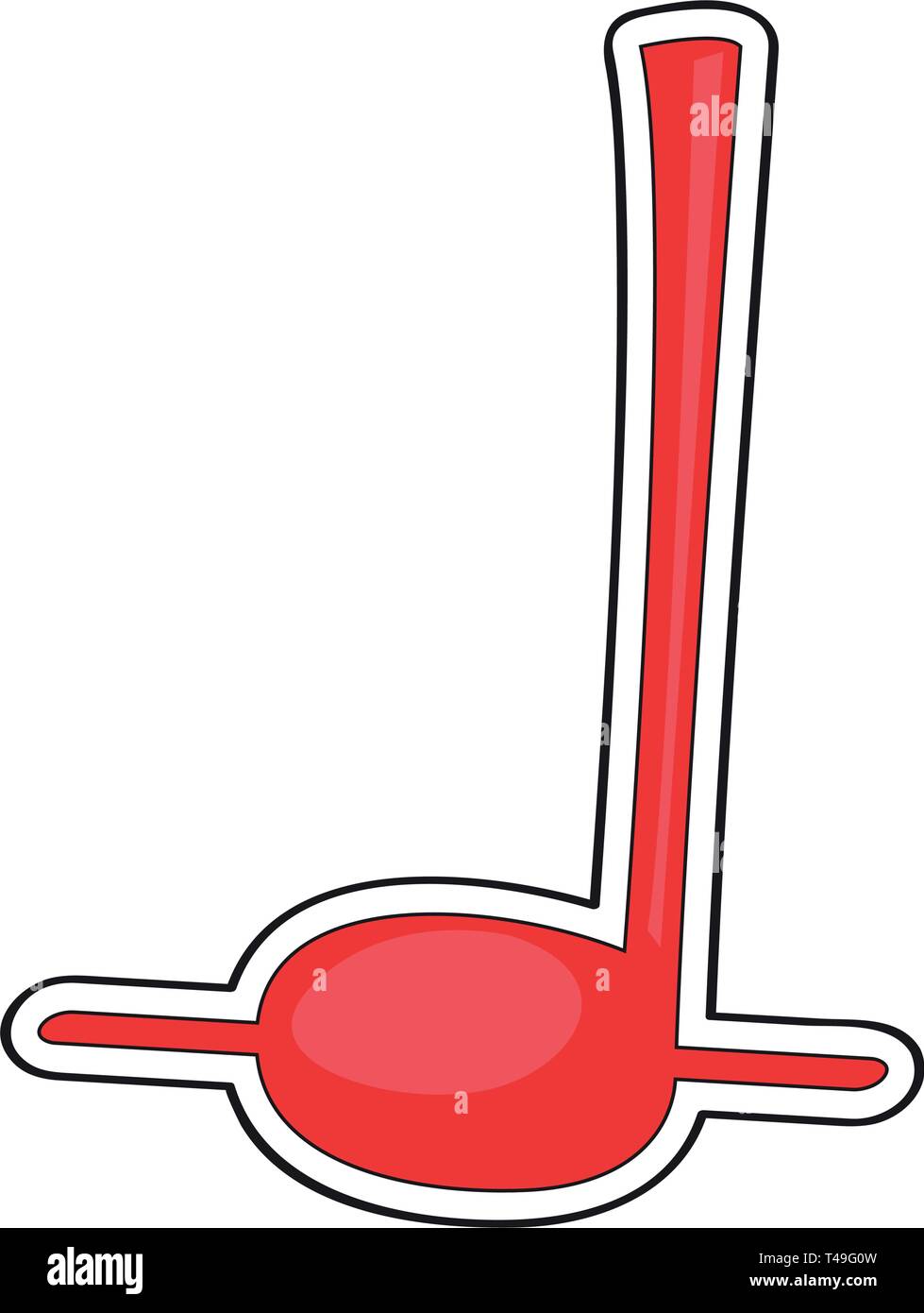 Isolated comic quarter note Stock Vector Image & Art - Alamy