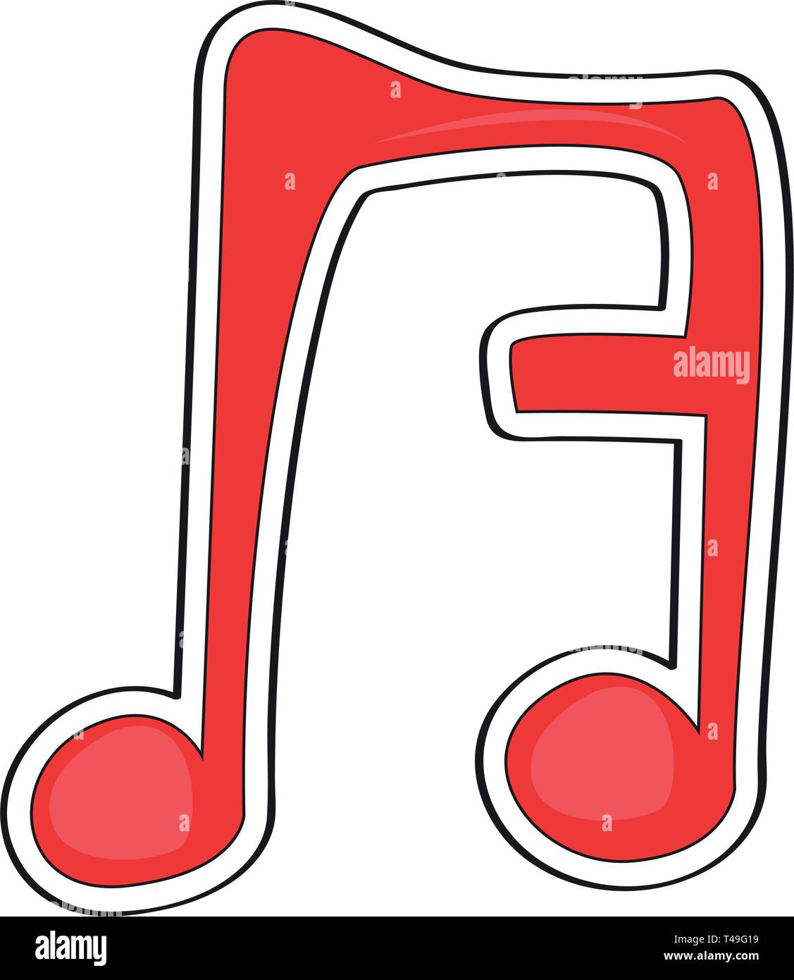 Isolated comic musical note Stock Vector Image & Art - Alamy