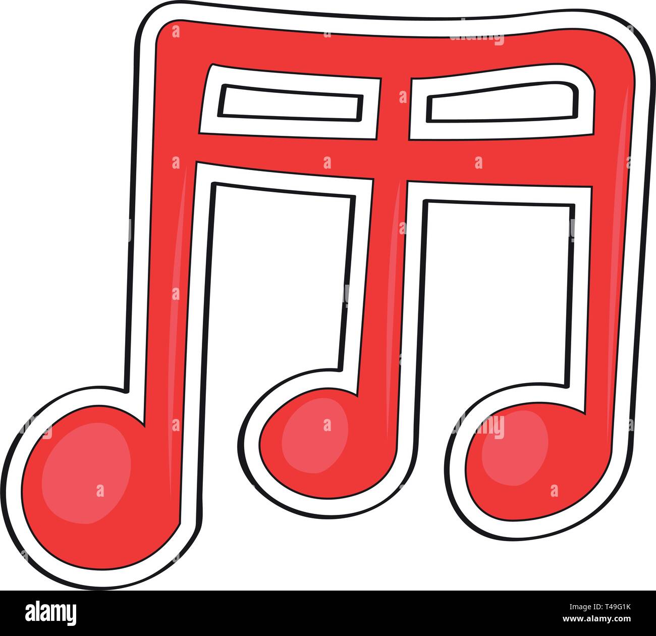 Isolated comic musical note Stock Vector Image & Art - Alamy