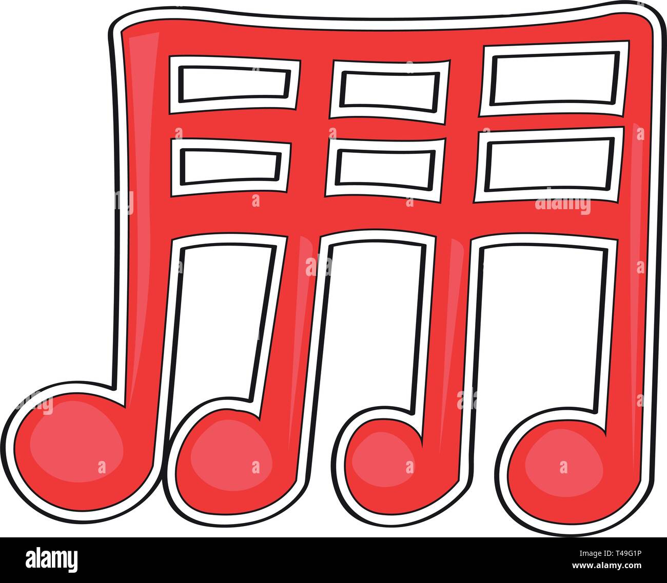 Isolated comic musical note Stock Vector Image & Art - Alamy