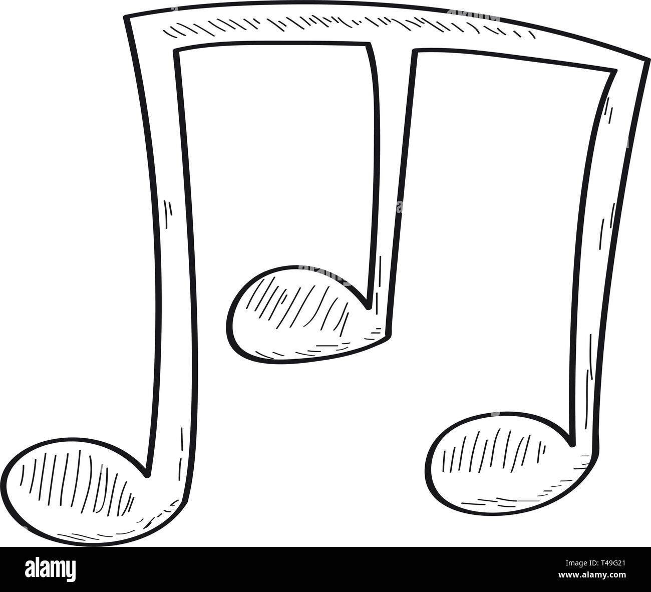 Isolated comic musical note sketch Stock Vector Image & Art - Alamy