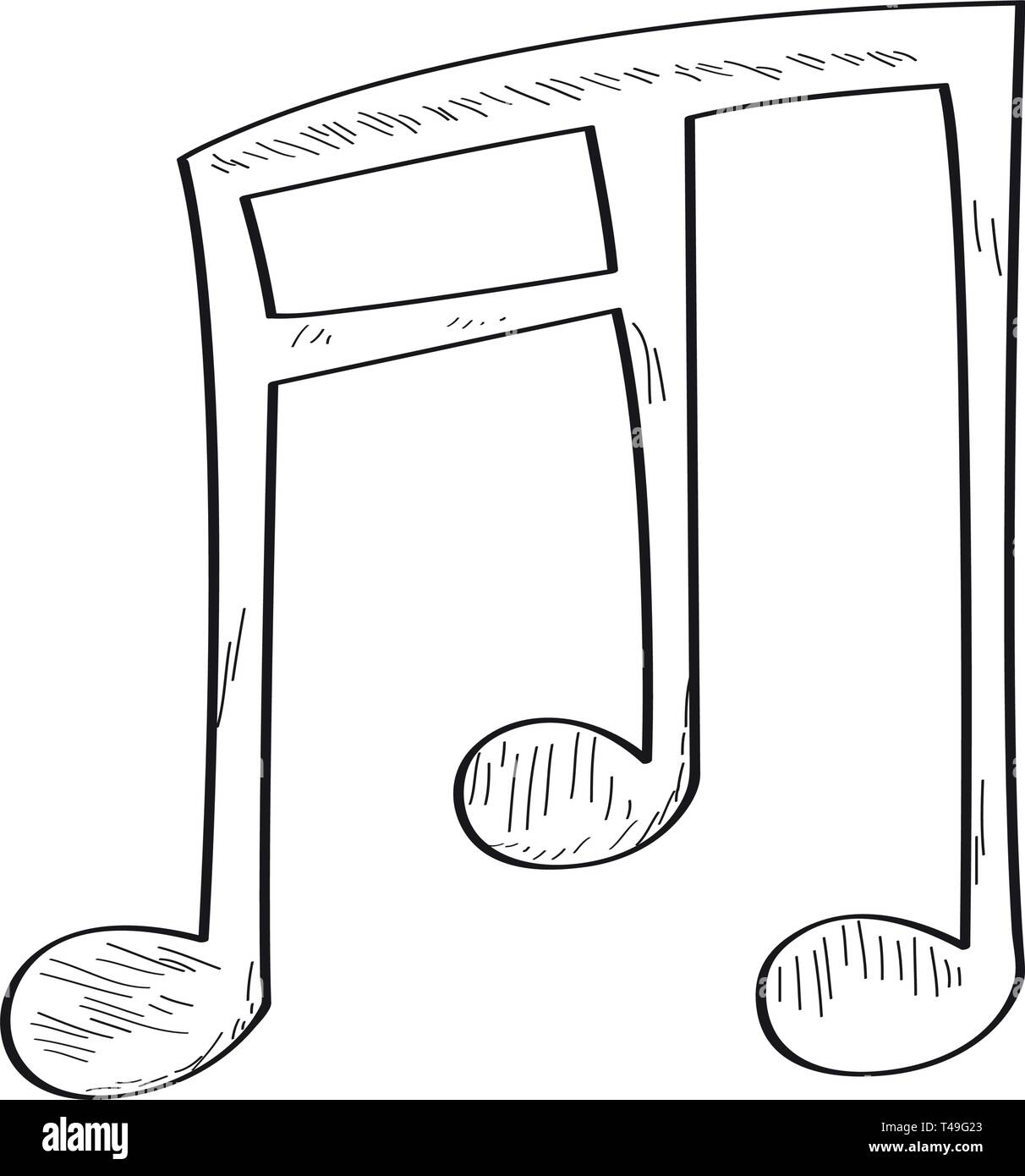 Isolated comic musical note sketch Stock Vector Image & Art - Alamy