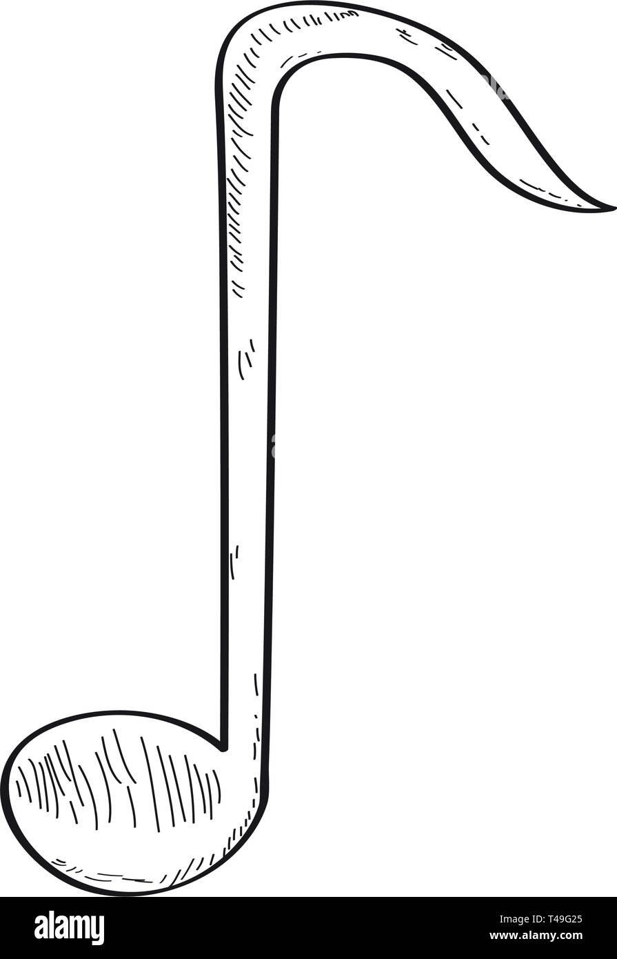 Isolated comic eighth note sketch Stock Vector Image & Art - Alamy