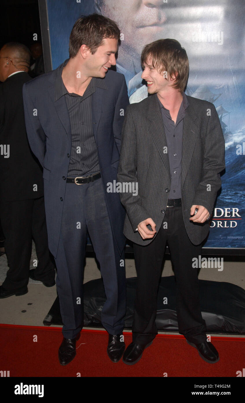 LOS ANGELES, CA. November 11, 2003: Actors JAMES D'ARCY (left) & LEE ...