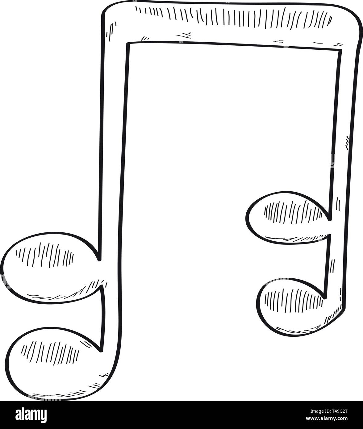 Isolated comic musical note sketch Stock Vector Image & Art - Alamy