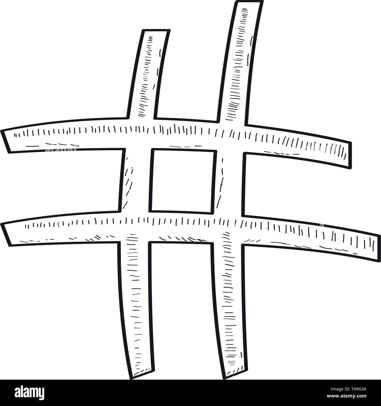 Isolated sharp sketch. Comic musical note Stock Vector Image & Art - Alamy