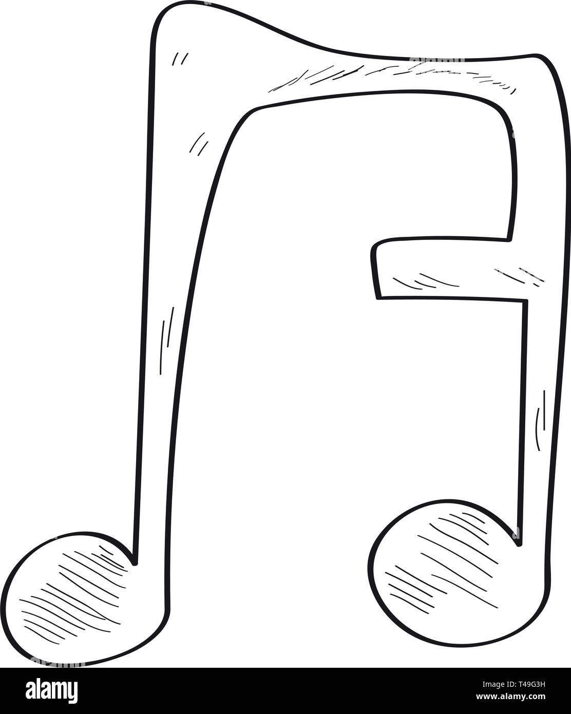 Isolated comic musical note sketch Stock Vector Image & Art - Alamy