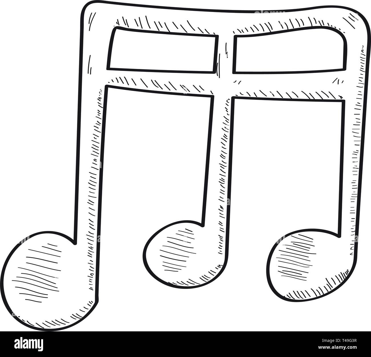 Isolated comic musical note sketch Stock Vector Image & Art - Alamy