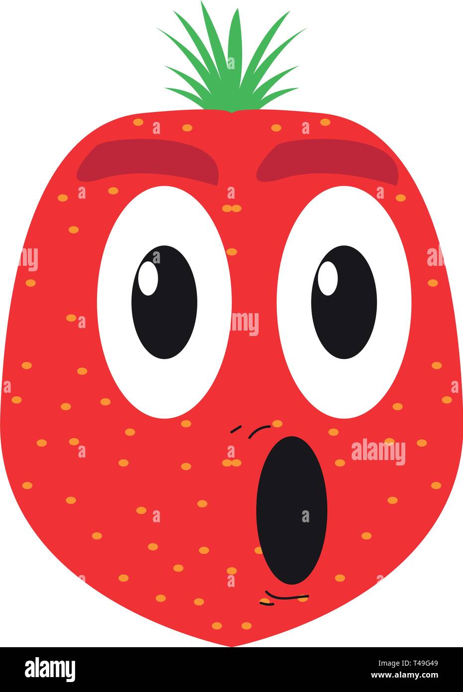 Surprised strawberry cartoon Stock Vector Image & Art - Alamy