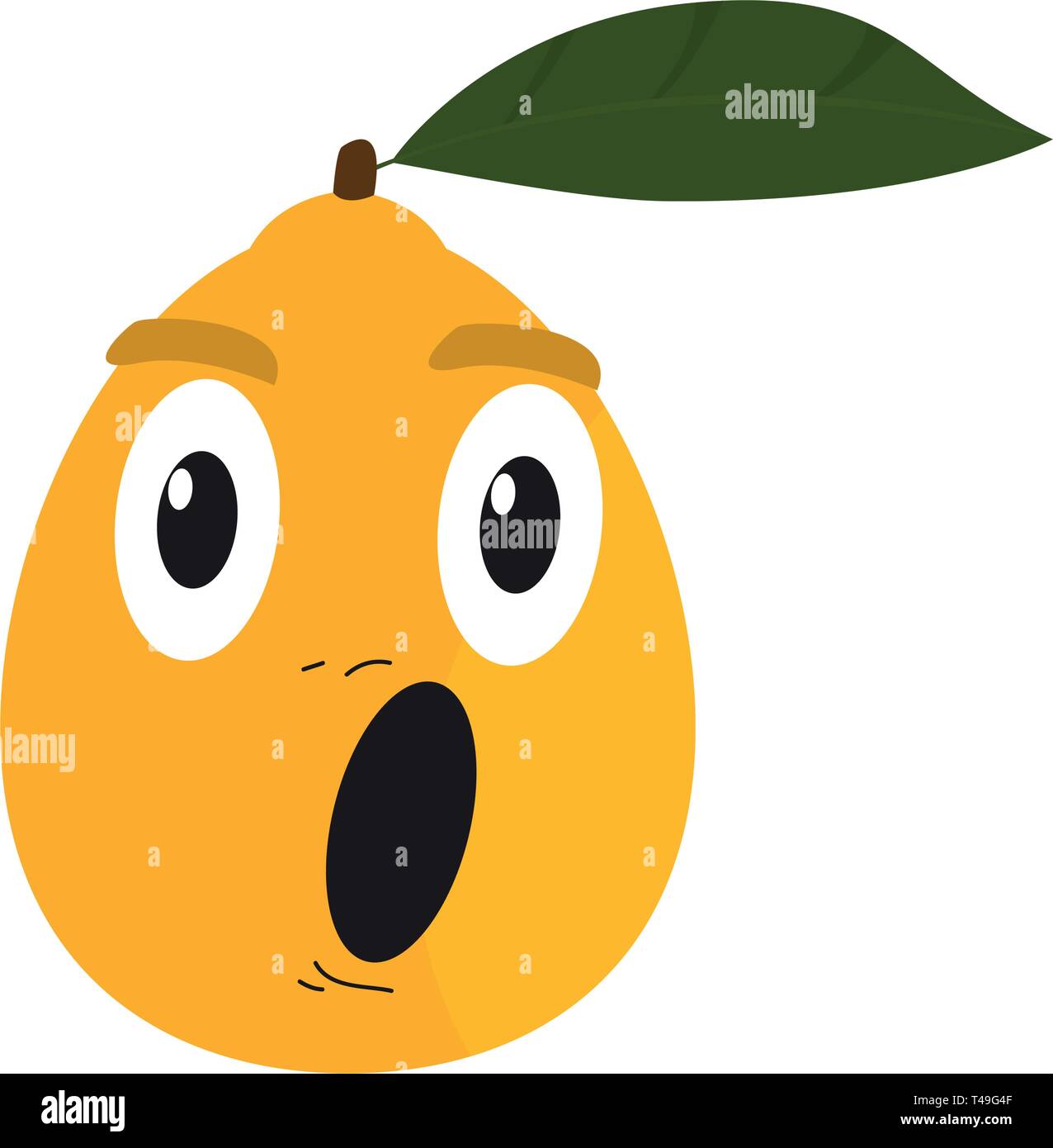 Surprised orange cartoon Stock Vector Image & Art - Alamy