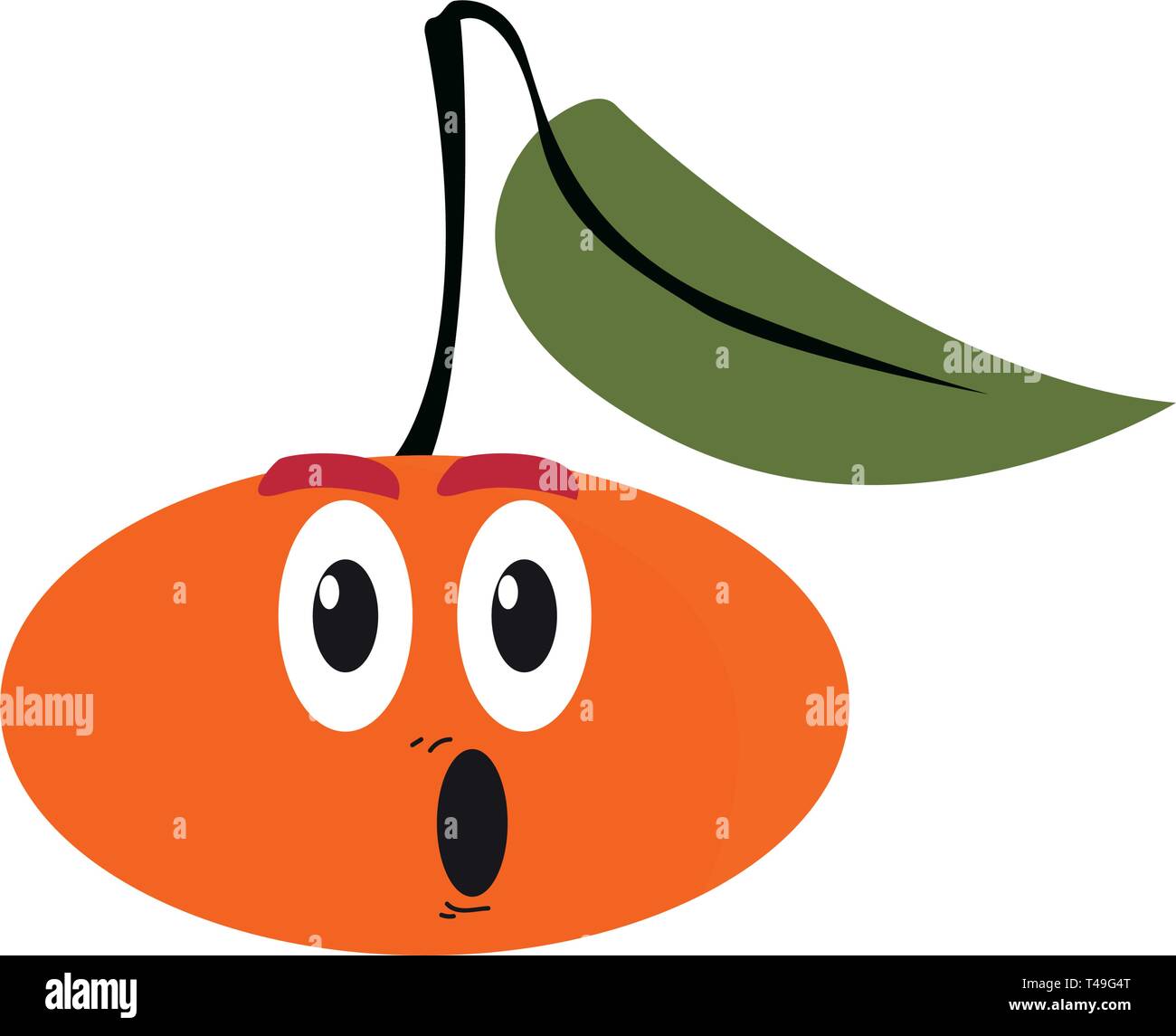 Surprised tangerine cartoon Stock Vector Image & Art - Alamy