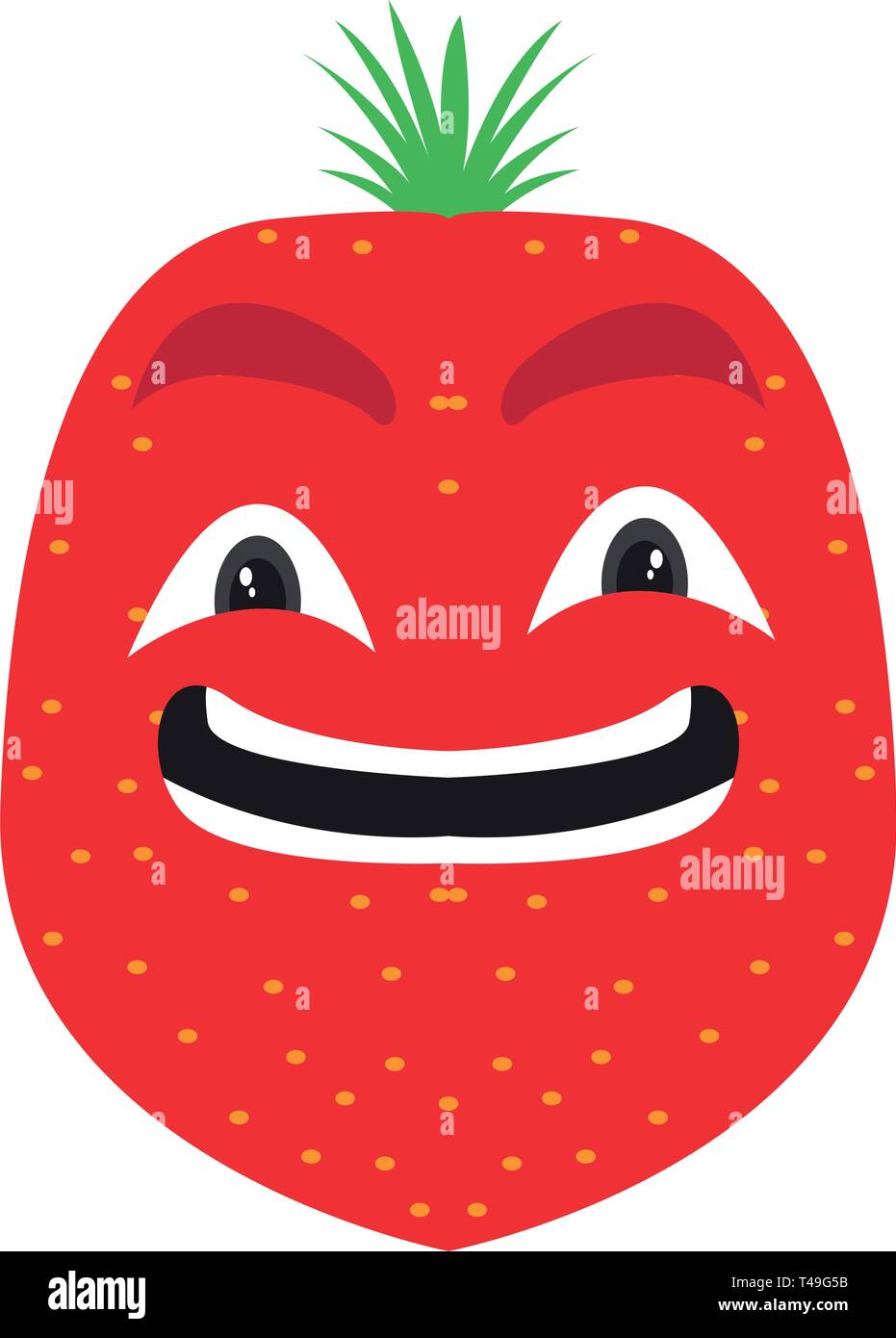 Happy strawberry cartoon Stock Vector Image & Art - Alamy