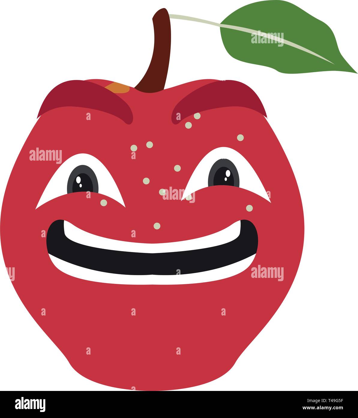 Happy apple cartoon Stock Vector Image & Art - Alamy