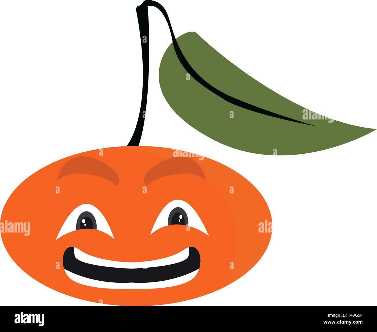 Happy tangerine cartoon Stock Vector Image & Art - Alamy