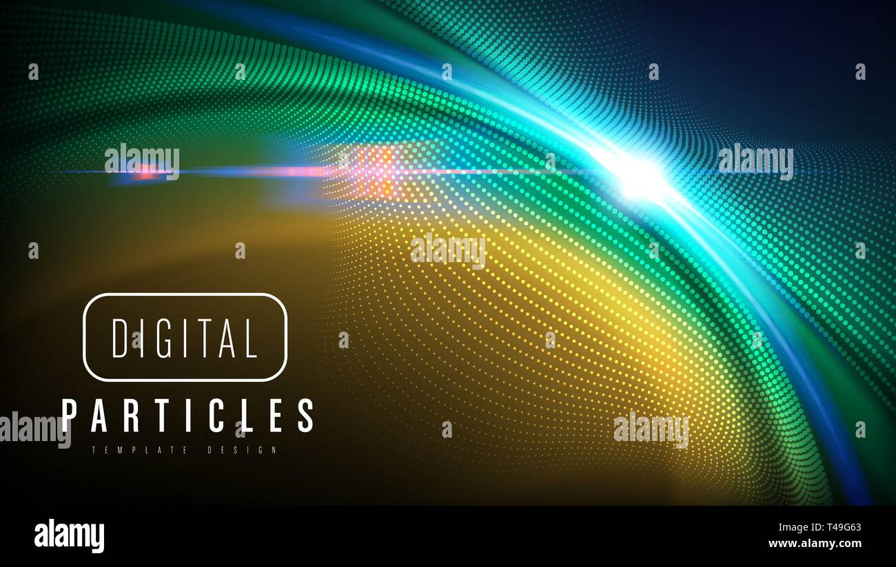 Curvy Particles Template Design Stock Vector Image & Art - Alamy