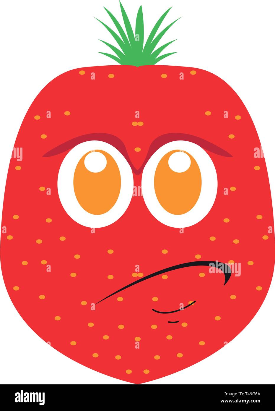 Sad strawberry cartoon Stock Vector Image & Art - Alamy