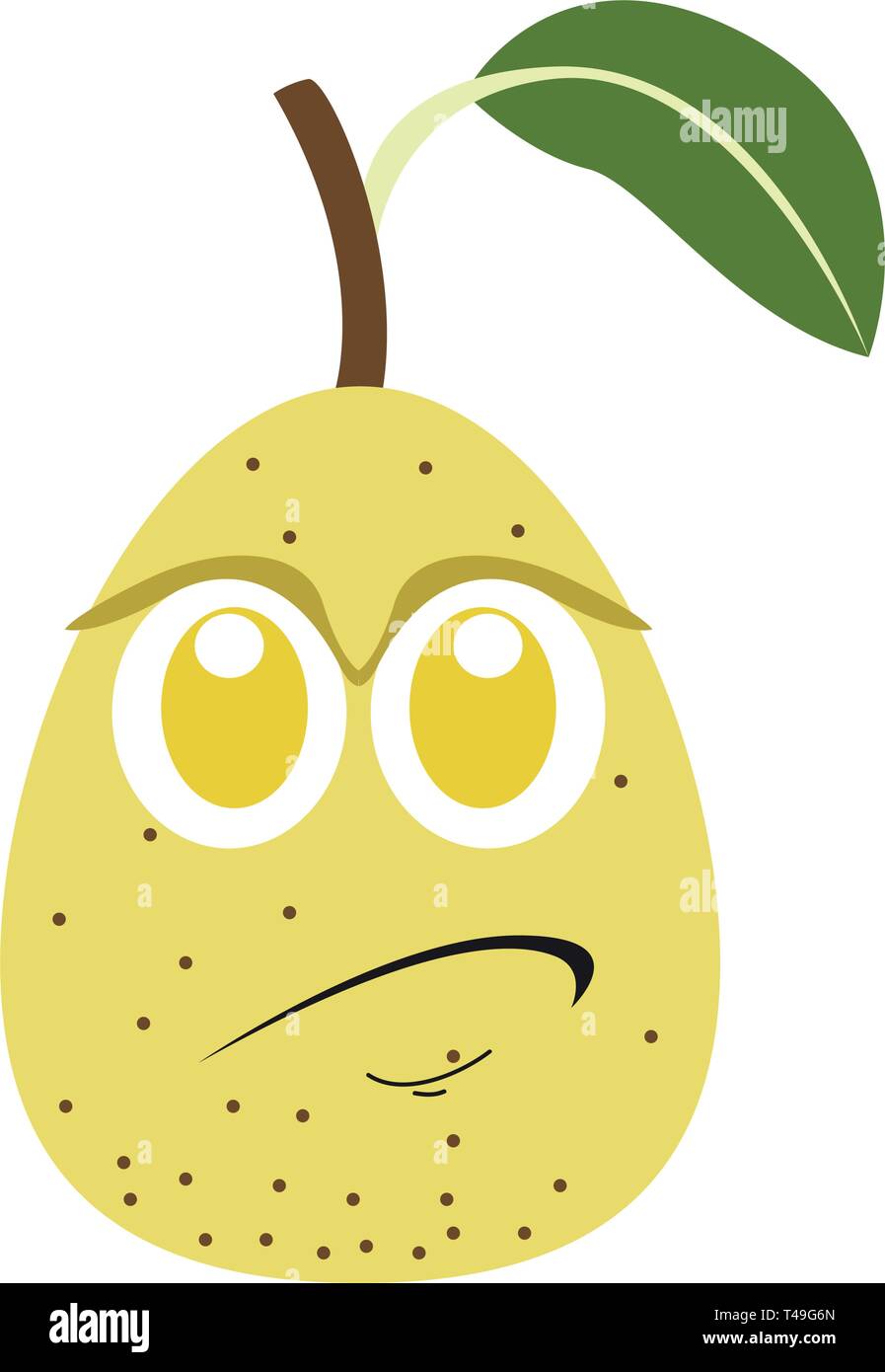 Sad pear cartoon Stock Vector Image & Art - Alamy