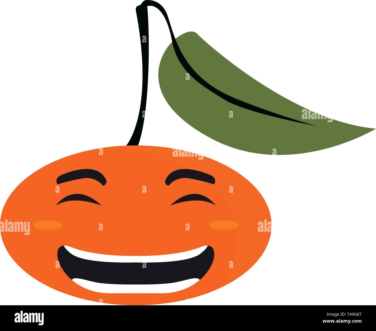 Happy tangerine cartoon Stock Vector Image & Art - Alamy