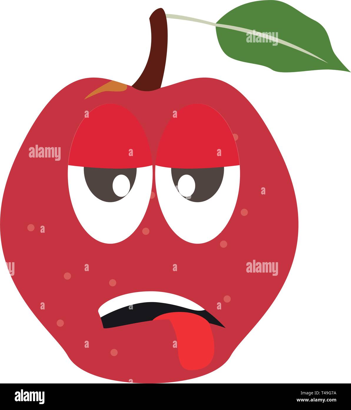 Tired apple cartoon Stock Vector Image & Art - Alamy
