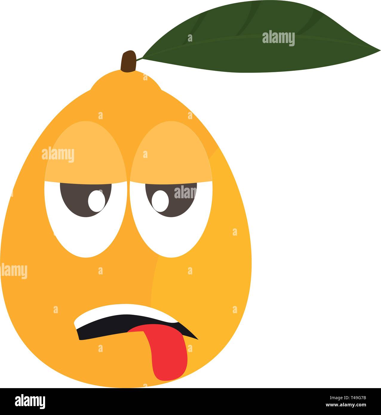 Tired orange cartoon Stock Vector Image & Art - Alamy
