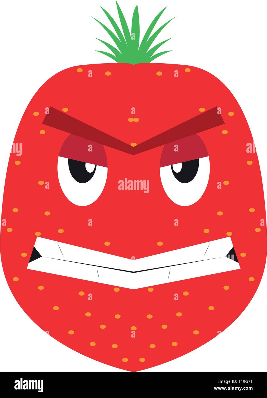 Angry strawberry cartoon Stock Vector Image & Art - Alamy