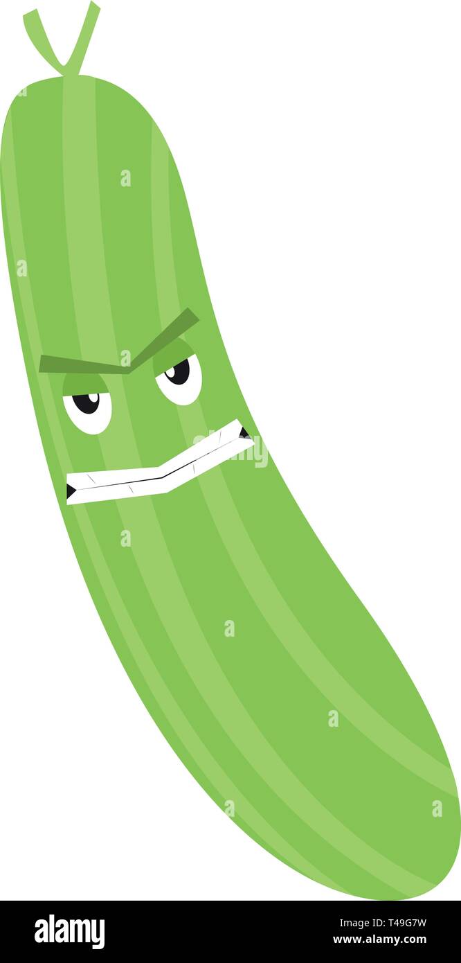 Angry cucumber cartoon Stock Vector Image & Art - Alamy