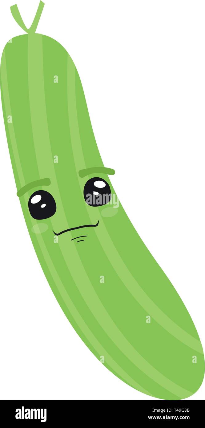 Sad cucumber cartoon Stock Vector Image & Art - Alamy