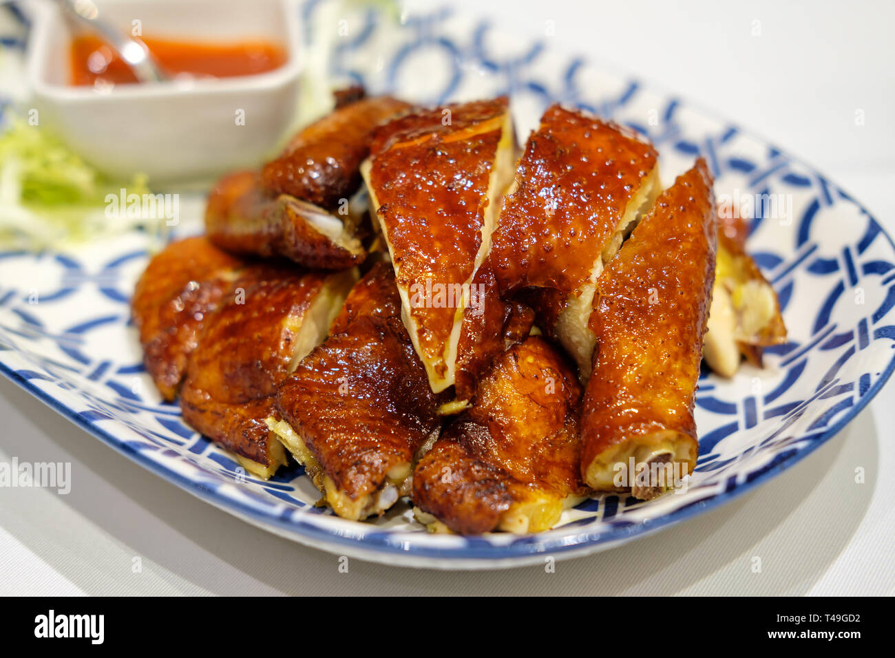 Crispy roasted chicken with fermented red bean curd sauce (half bird ...