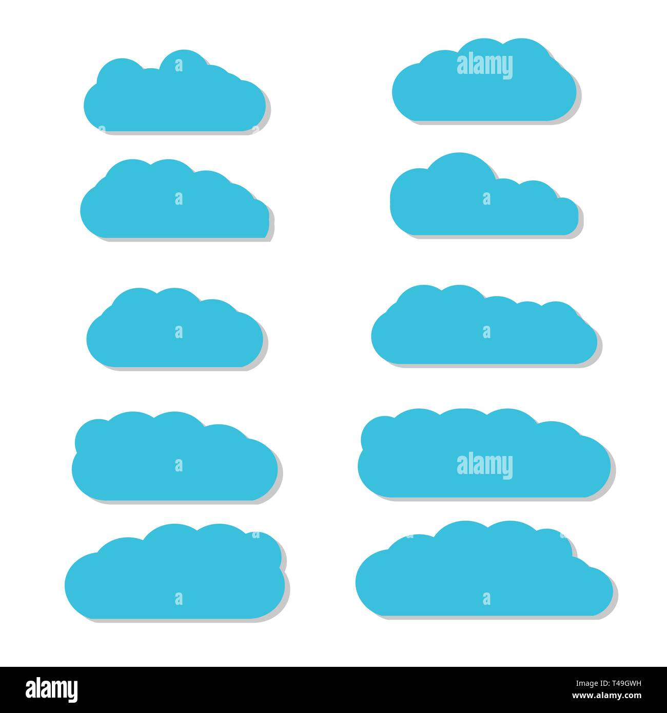 Clouds set isolated on white background. Collection of clouds for web ...