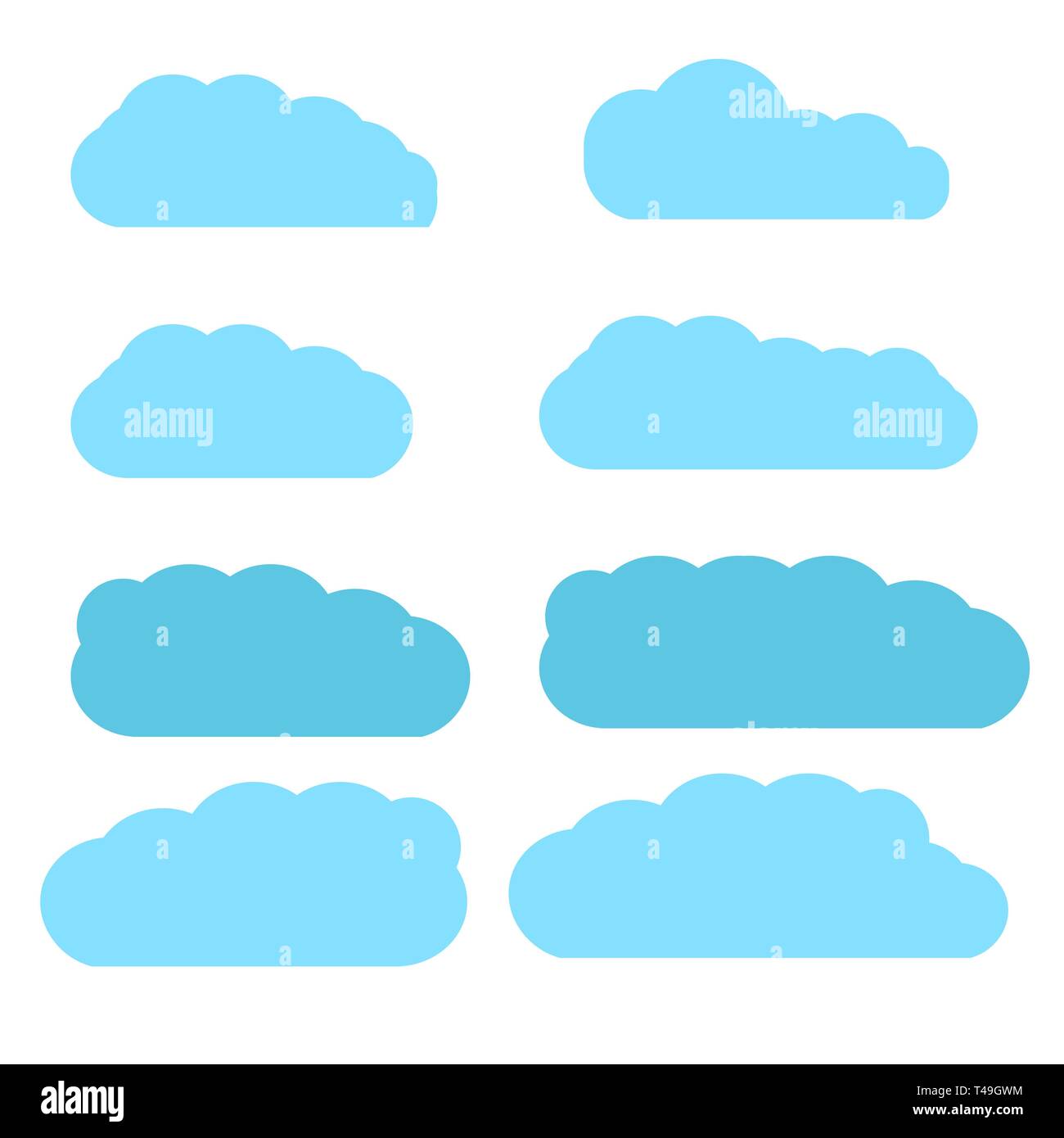 Clouds set isolated on white background. Collection of clouds for web ...