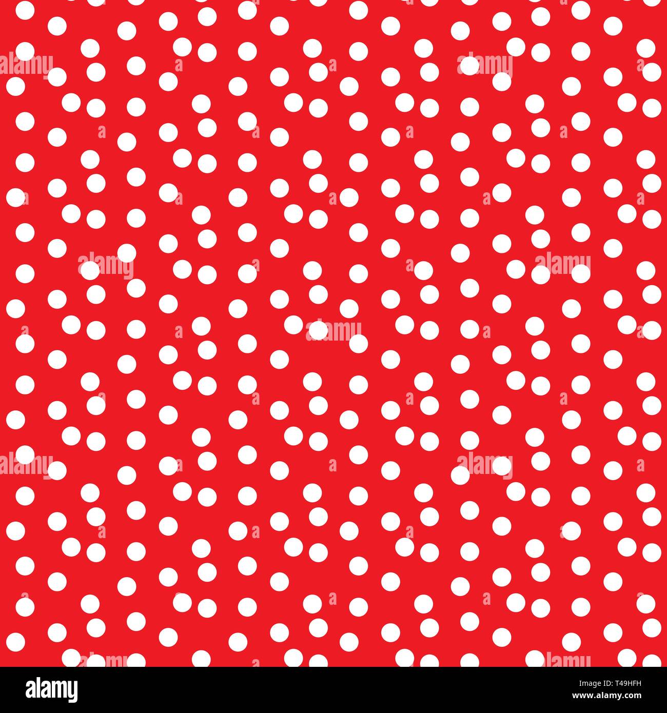 Scattered dots red polka background seamless pattern. Vector ...