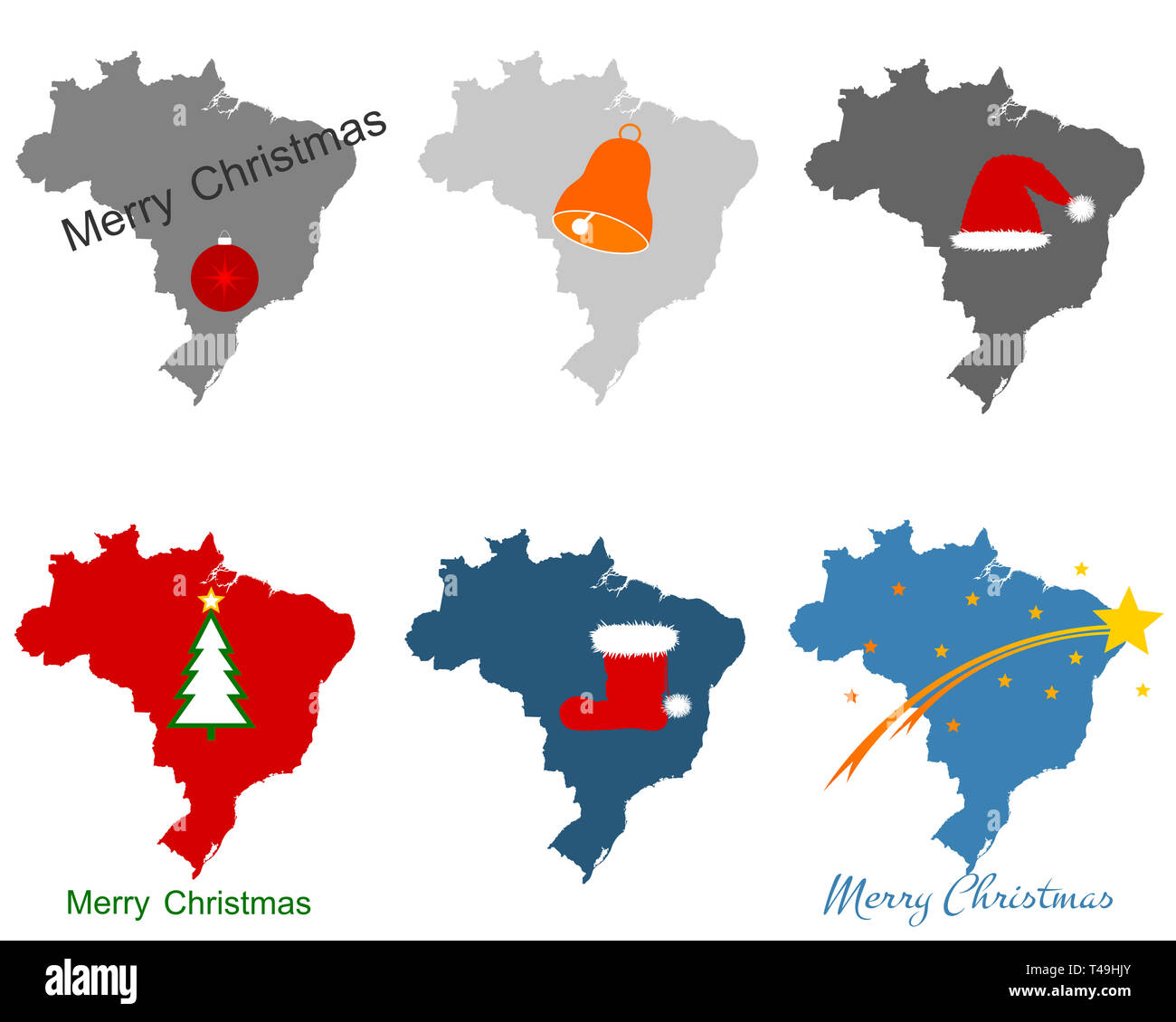 Merry christmas map brazil hi-res stock photography and images - Alamy