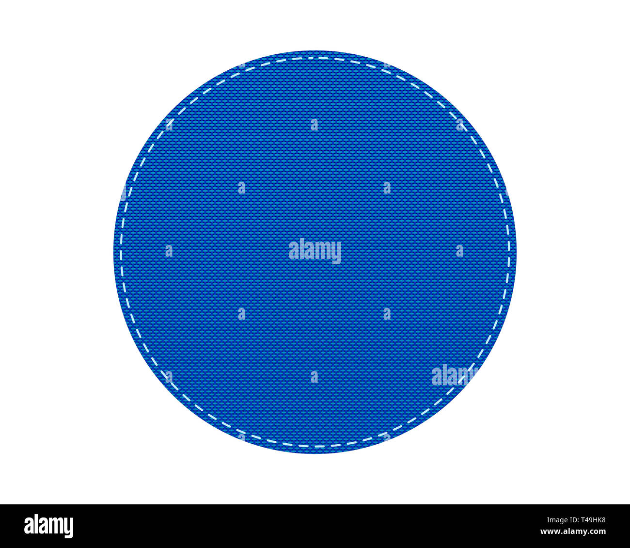 Round patch with stitches Stock Photo - Alamy