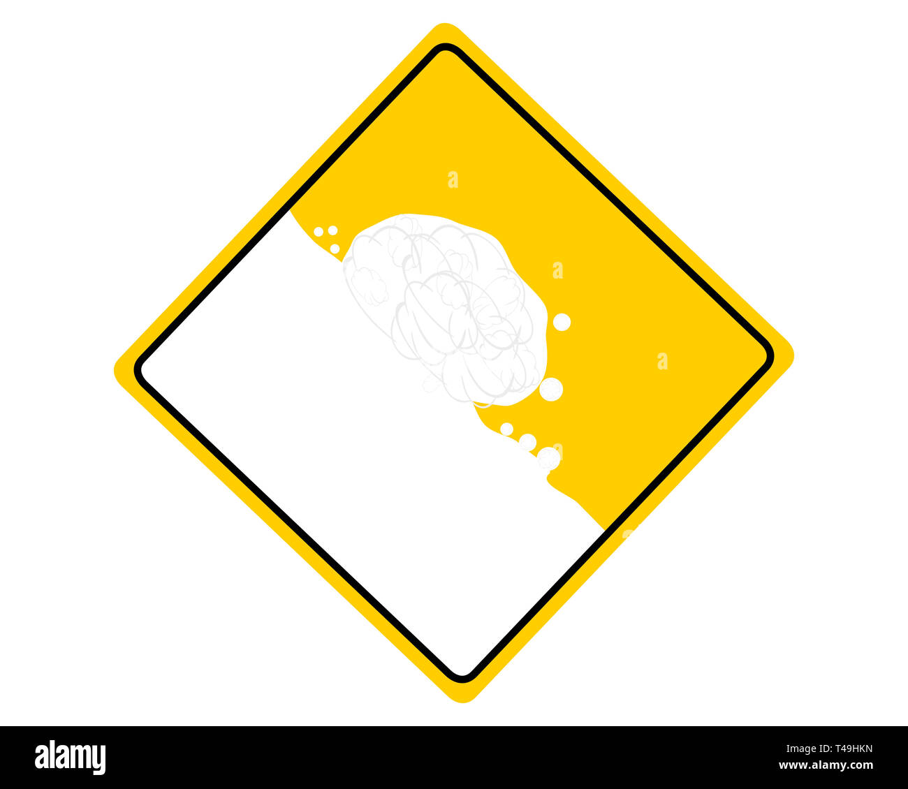 Traffic sign with avalanche Stock Photo - Alamy