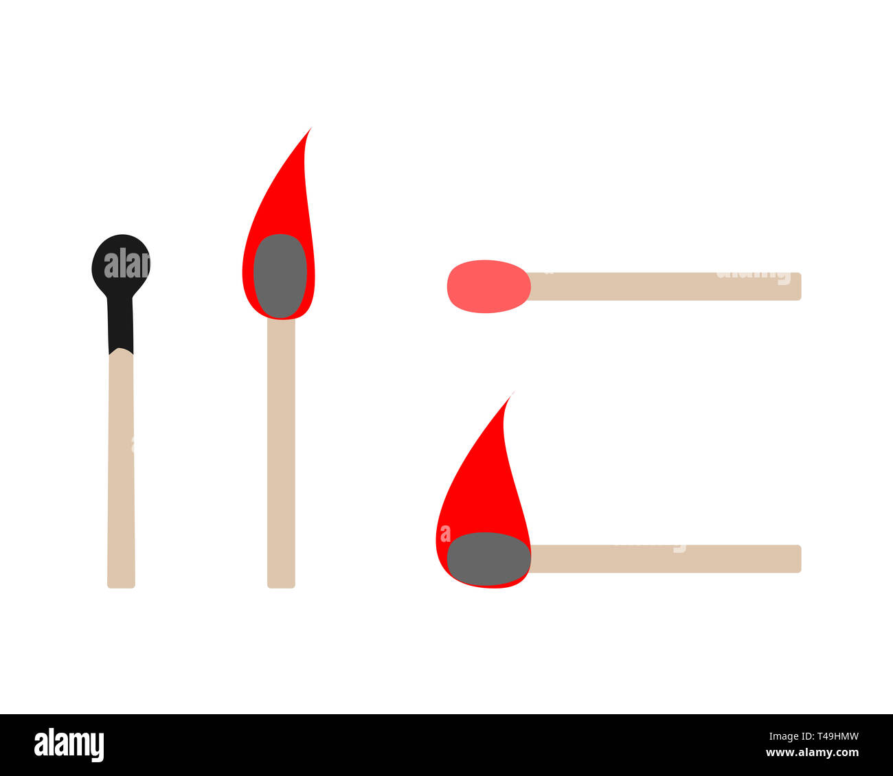 Illustration of various matches Stock Photo - Alamy