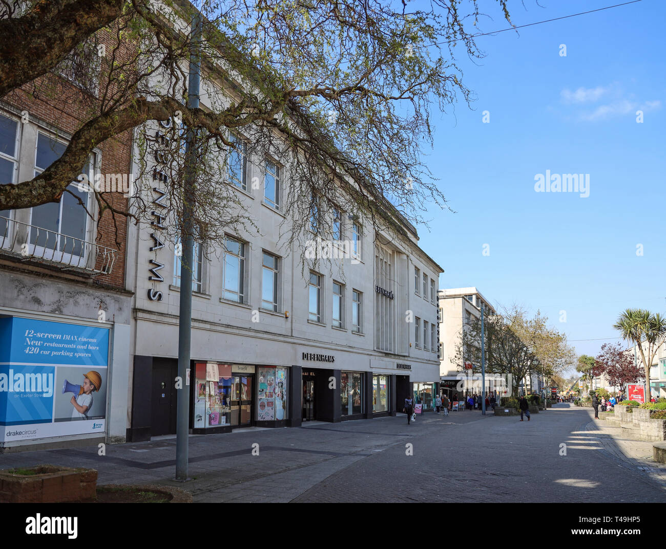 Debenham's department store, New George Street, Plymouth Stock Photo ...