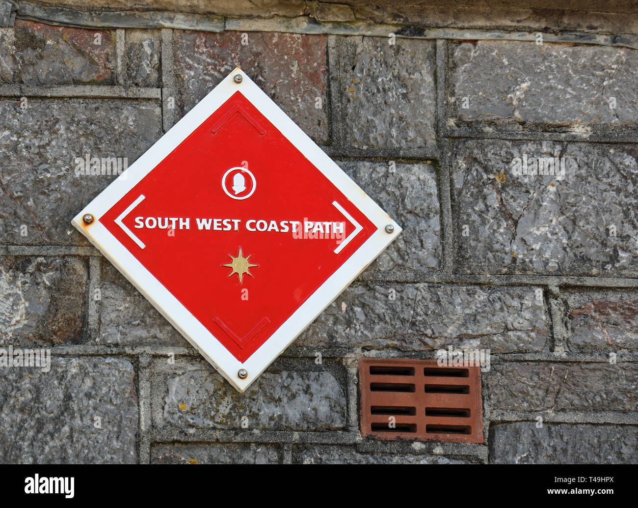 Directional south west coast path sign hi-res stock photography and ...