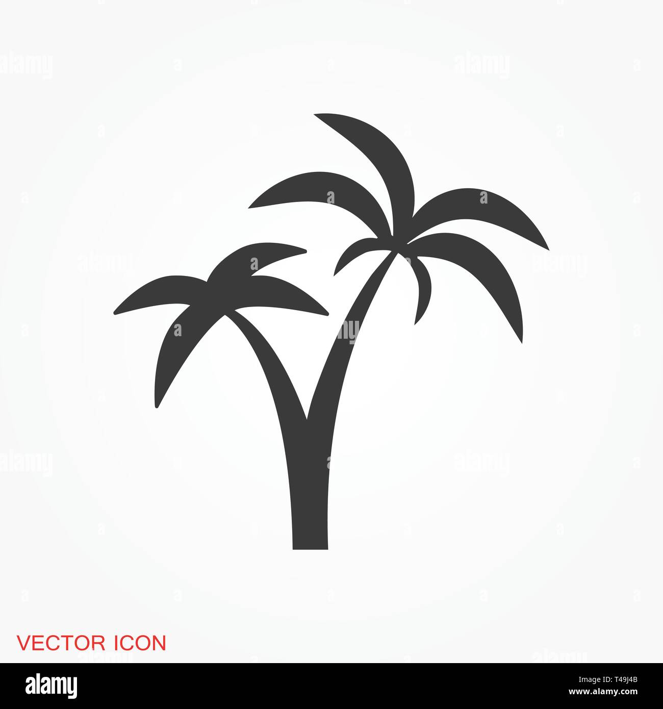 Coconut trees Icon vector sign symbol Stock Vector Image & Art - Alamy