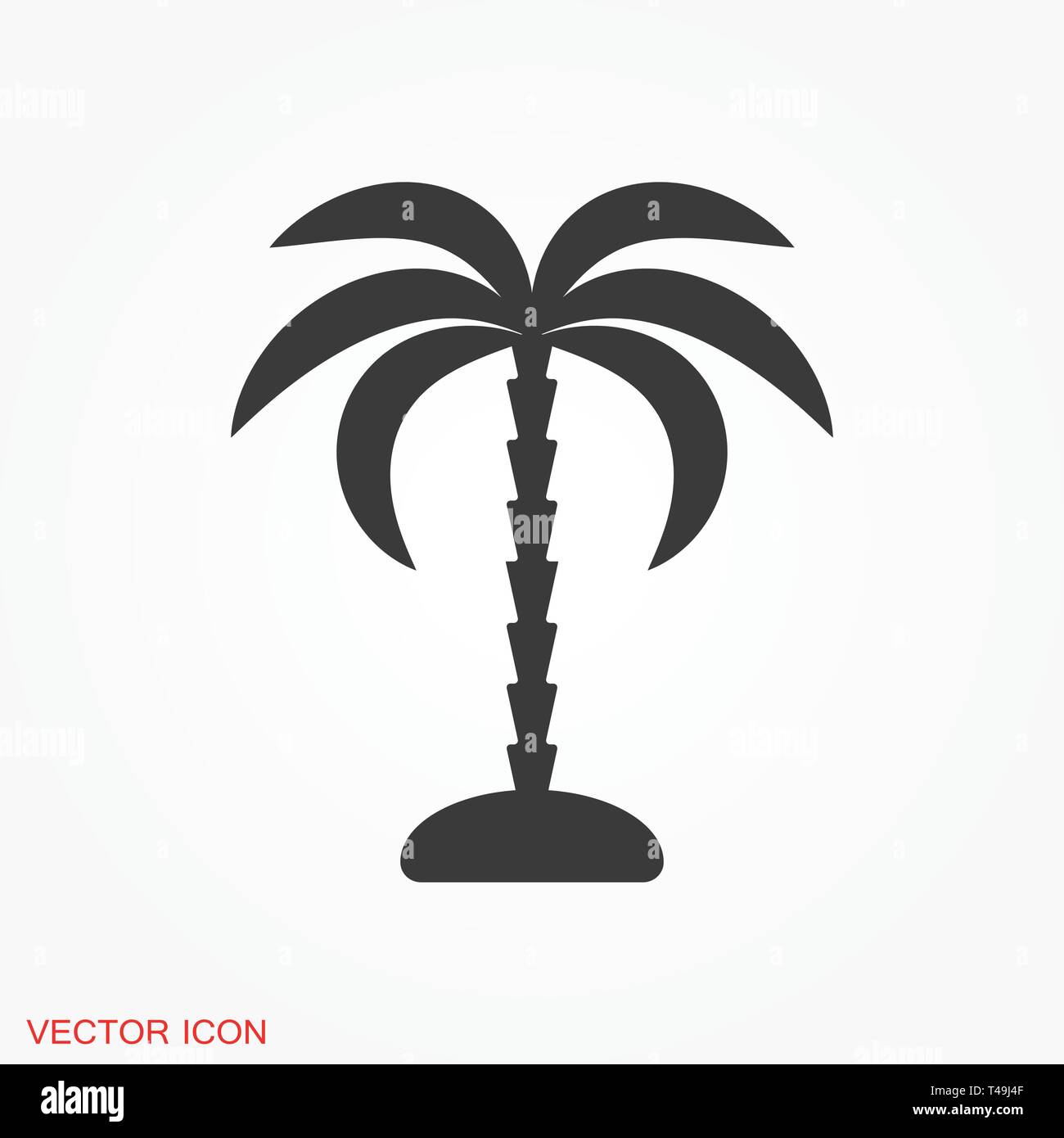 Coconut trees Icon vector sign symbol Stock Vector Image & Art - Alamy