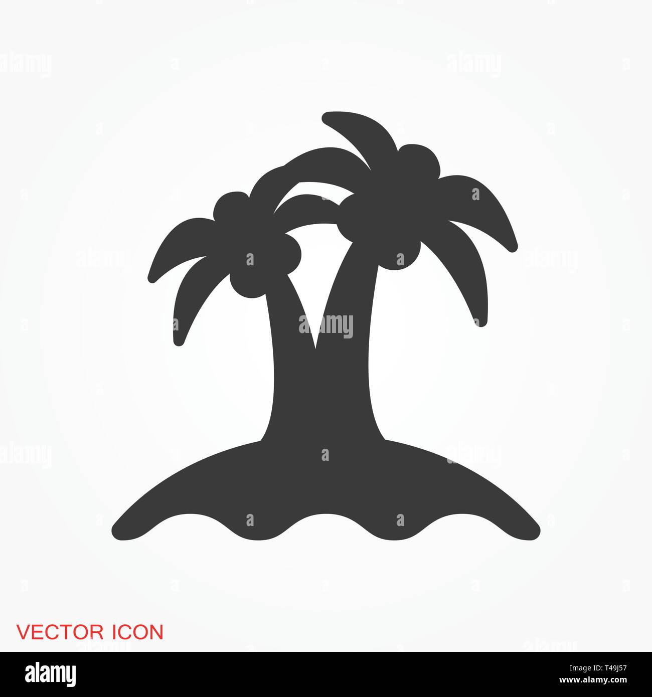 Coconut trees Icon vector sign symbol Stock Vector Image & Art - Alamy