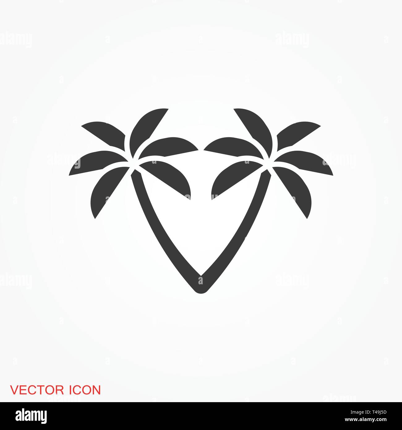 Coconut trees Icon vector sign symbol Stock Vector Image & Art - Alamy