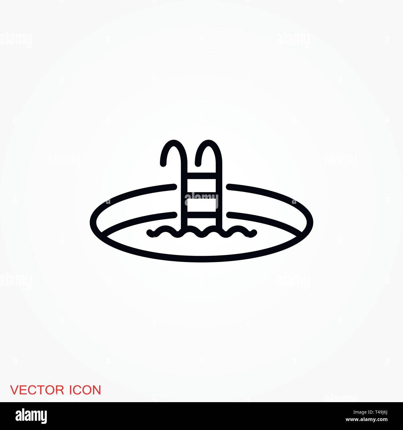 Pool flat icon vector sign symbol Stock Vector Image & Art - Alamy
