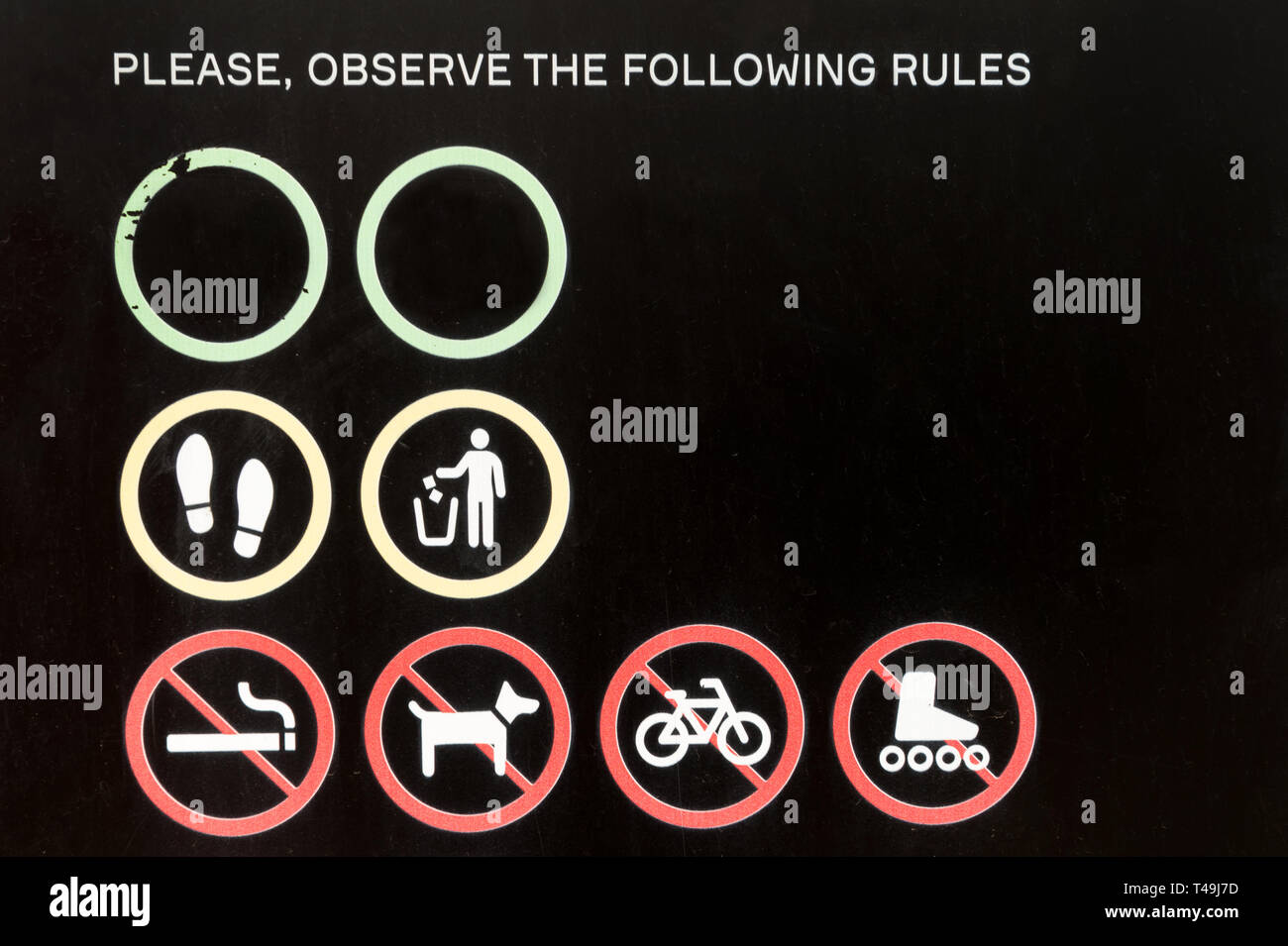 Observe rules hi-res stock photography and images - Alamy