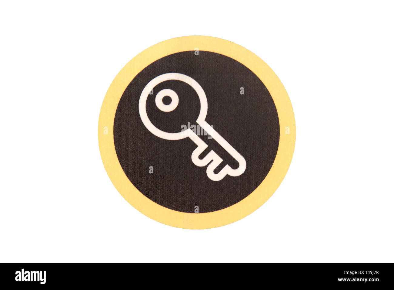 sign key isolated on white background Stock Photo - Alamy