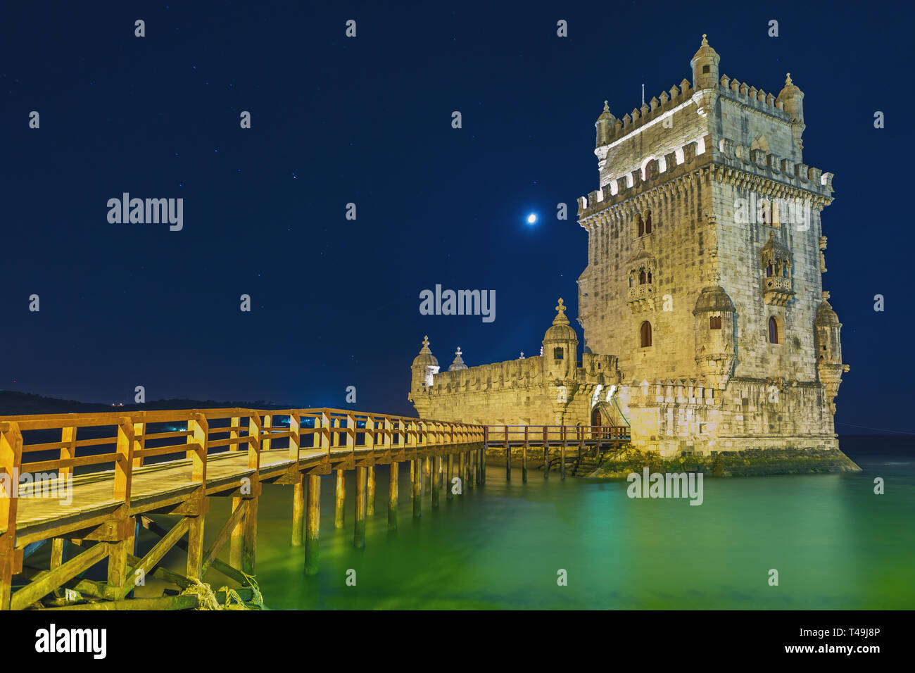National palace of belem at night hi-res stock photography and images ...