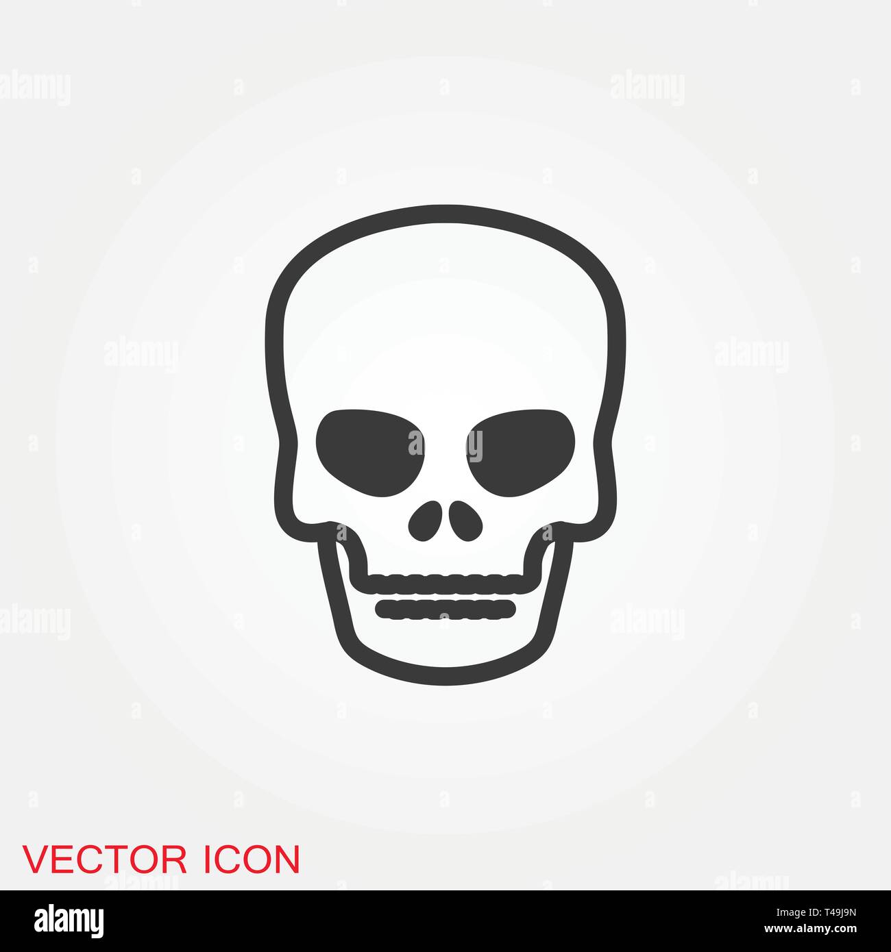 Skull icon vector sign symbol Stock Vector Image & Art - Alamy